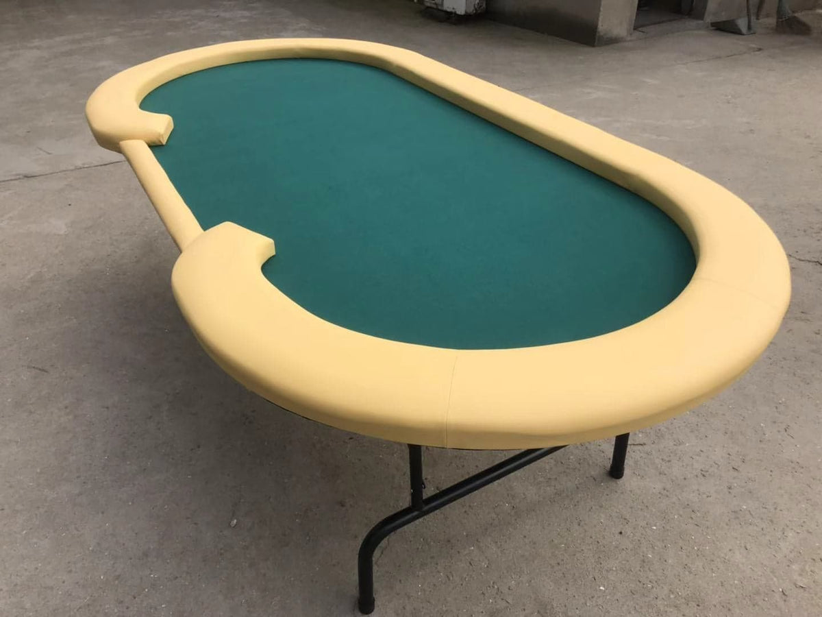 84" Deluxe Poker Table - Black Suited Speed Felt (folding legs) - Poker ...