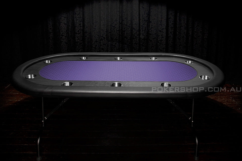 84" Deluxe V2 Poker Table - Purple Suited Speed Felt - Poker Tables ...