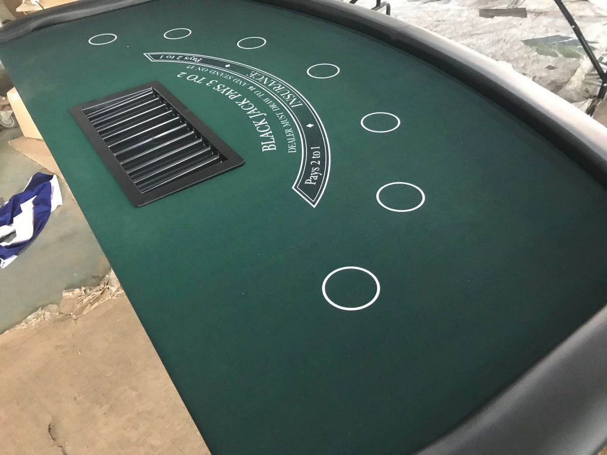 Blackjack Table 7 Seater (Green or Blue Felt) – PokerShop.com.au