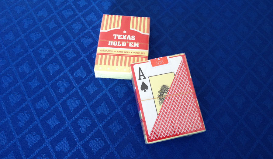 96 x Texas Holdem 100% Plastic playing cards - Poker Tables wood ...