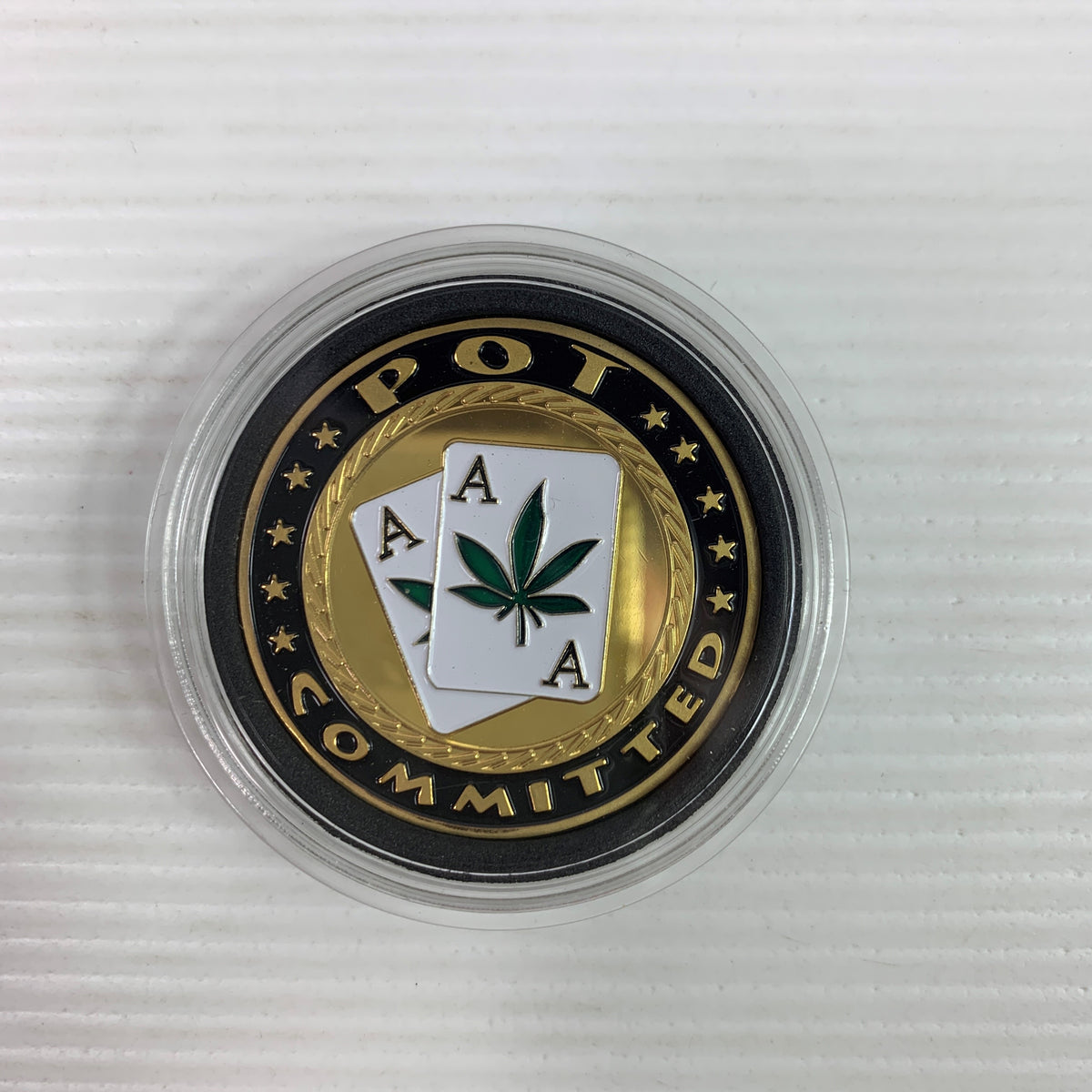 Gold Poker Card Guard - What would Jesus do - Poker Tables wood ...